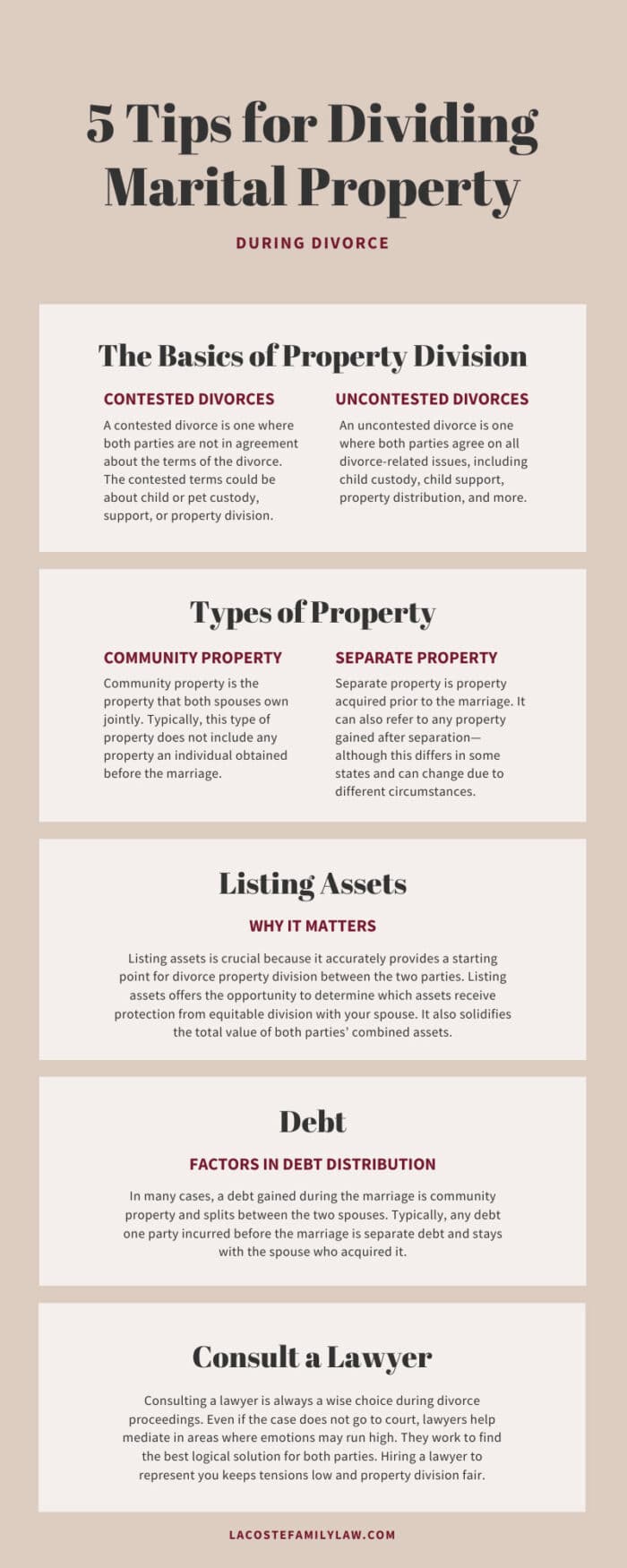 5 Tips for Dividing Marital Property During Divorce